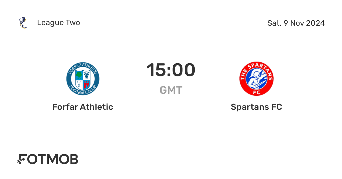Forfar Athletic vs Spartans FC - live score, predicted lineups and H2H ...