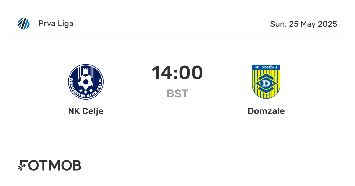 NK Celje vs Domzale - marcador en vivo, alineaciones previstas y ...