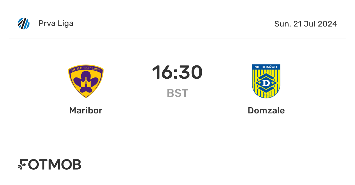 Maribor vs Domzale - marcador en vivo, alineaciones previstas y ...