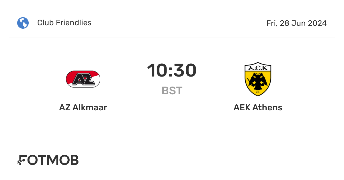 AZ Alkmaar vs AEK Athens - live score, predicted lineups and H2H stats