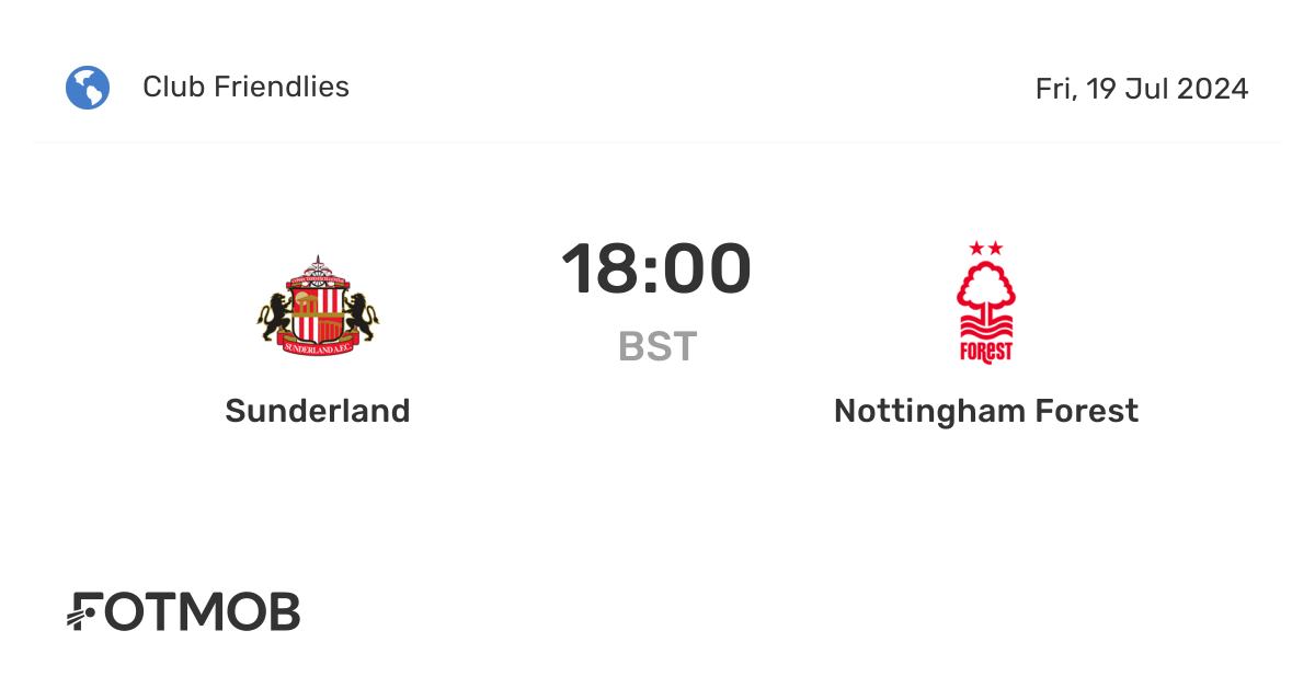 Sunderland vs Nottingham Forest - live score, predicted lineups and H2H ...