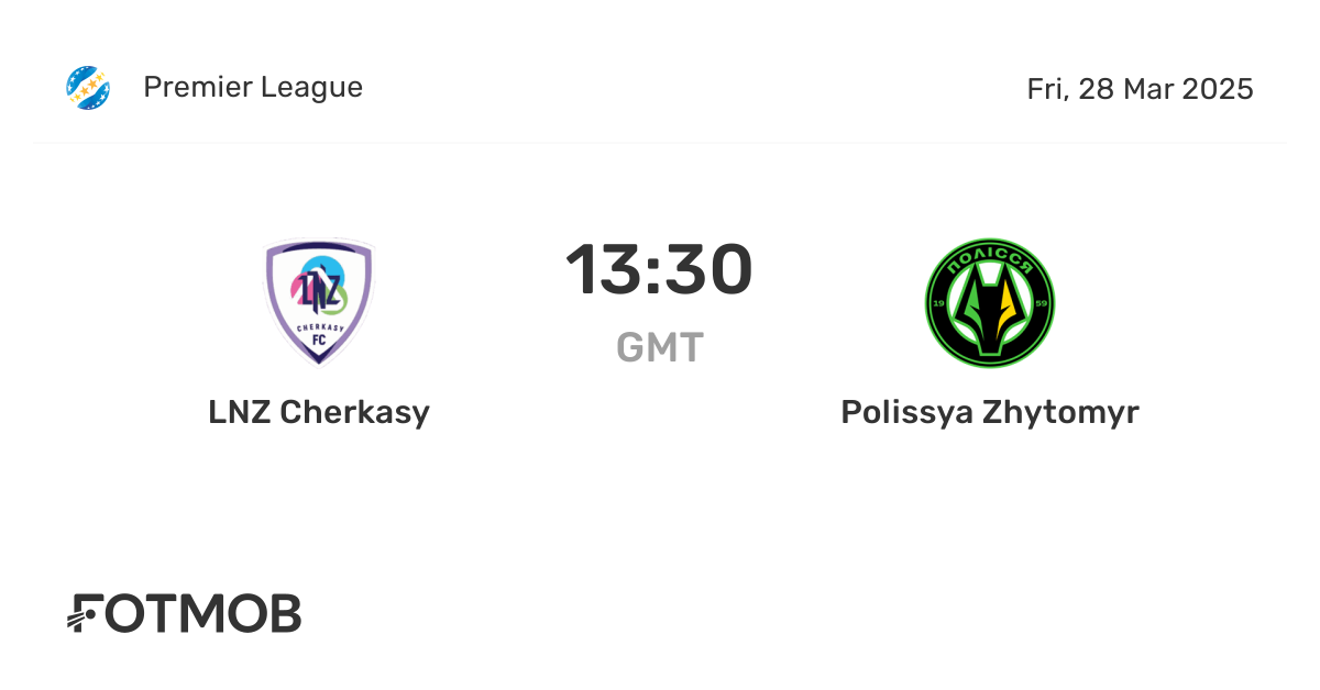 LNZ Cherkasy vs Polissya Zhytomyr - marcador en vivo, alineaciones previstas y estadísticas H2H