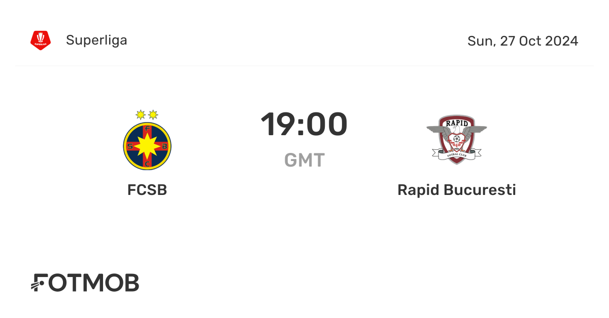 FCSB vs Rapid Bucuresti - live score, predicted lineups and H2H stats