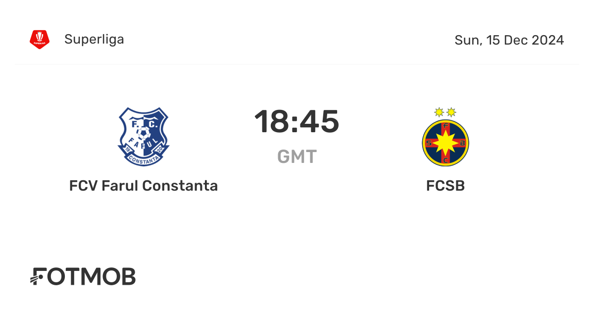 FCV Farul Constanta vs FCSB - live score, predicted lineups and H2H stats