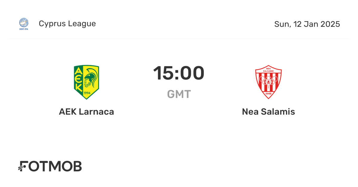 AEK Larnaca vs Nea Salamis - live score, predicted lineups and H2H stats