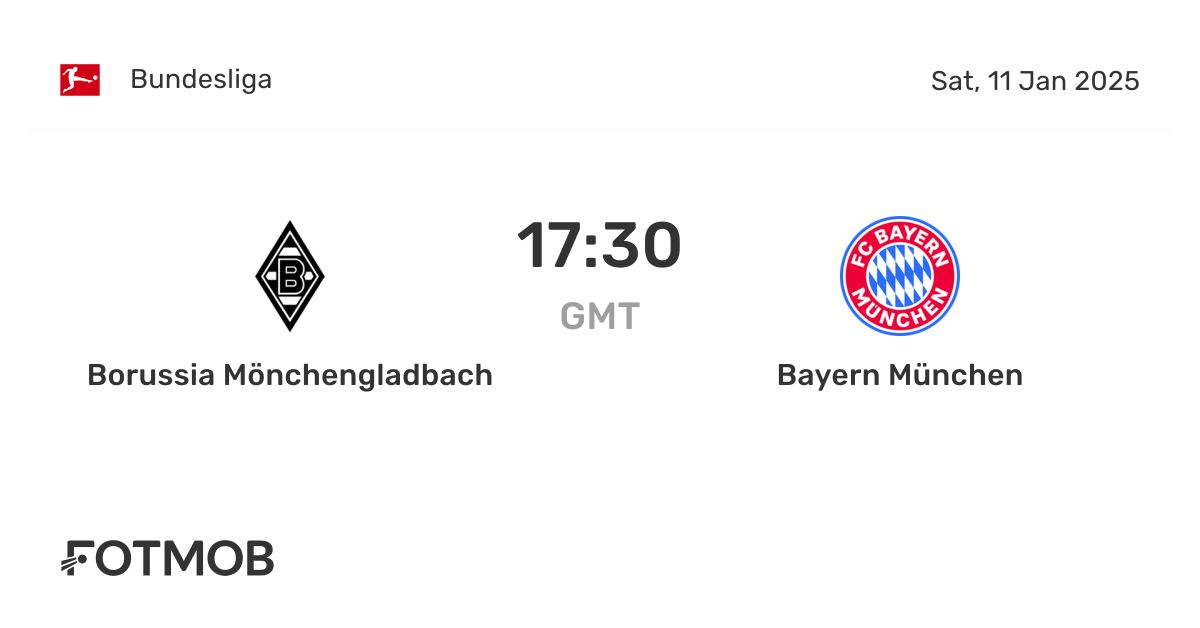 Borussia Mönchengladbach contre Bayern München - score en direct ...