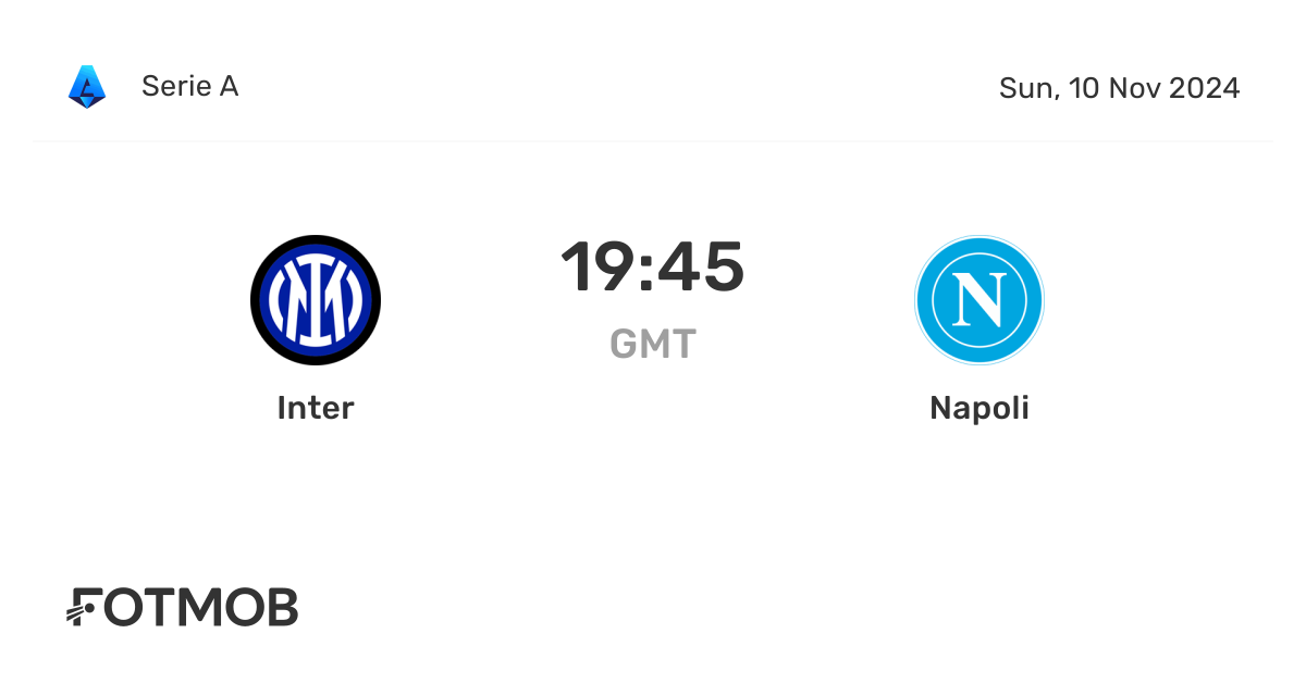 Inter vs Napoli - live score, predicted lineups and H2H stats