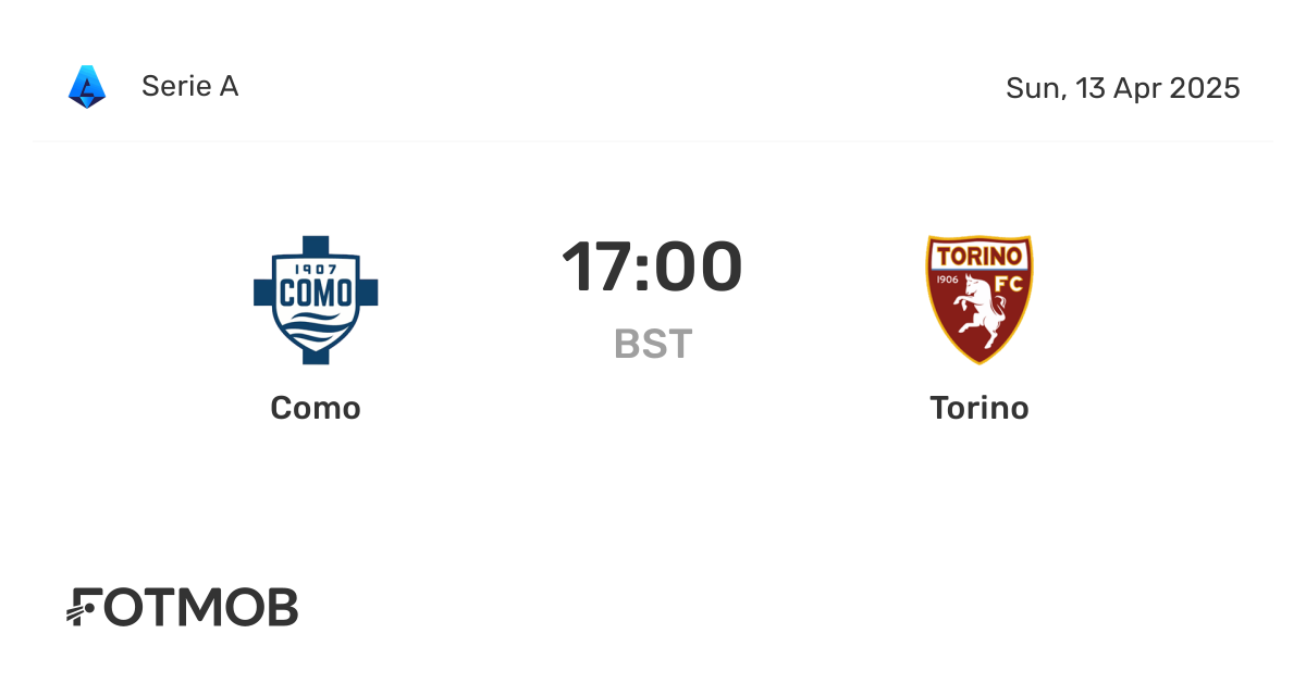 Como vs Torino - live score, predicted lineups and H2H stats