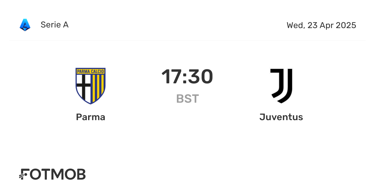 Parma vs Juventus - live score, predicted lineups and H2H stats