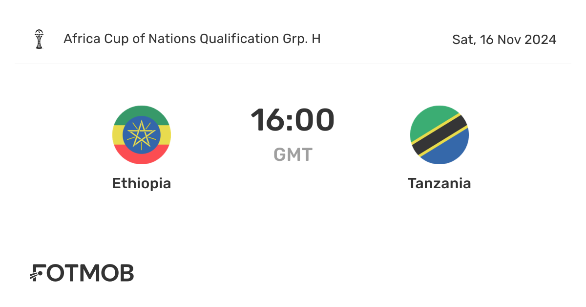 Ethiopia vs Tanzania - live score, predicted lineups and H2H stats