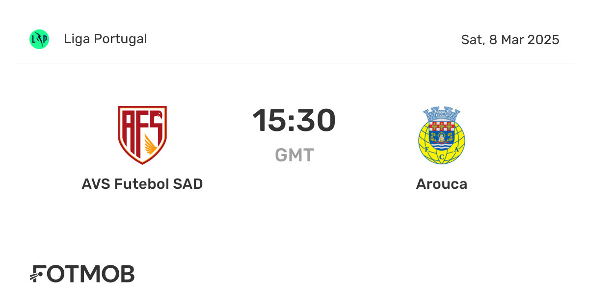 AVS Futebol SAD vs Arouca - live score, predicted lineups and H2H stats