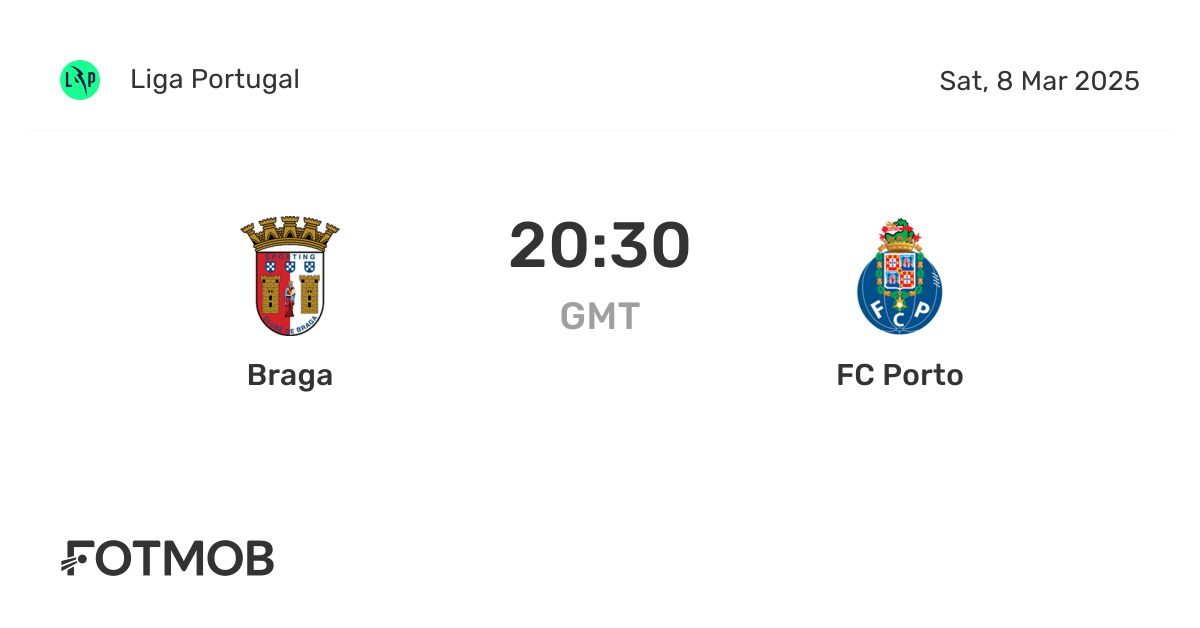 Braga vs FC Porto - live score, predicted lineups and H2H stats
