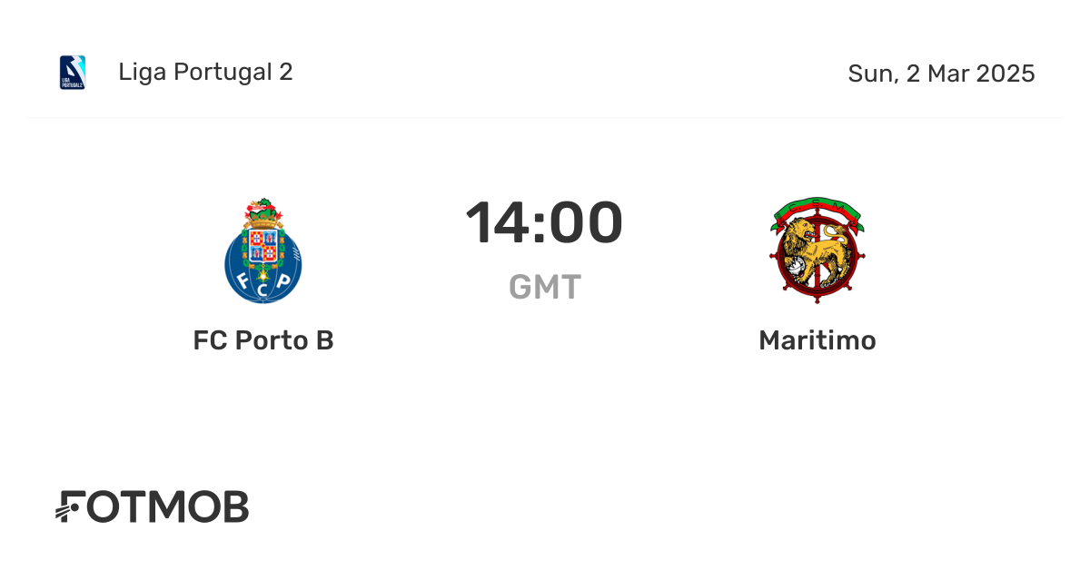 FC Porto B vs Maritimo - live score, predicted lineups and H2H stats