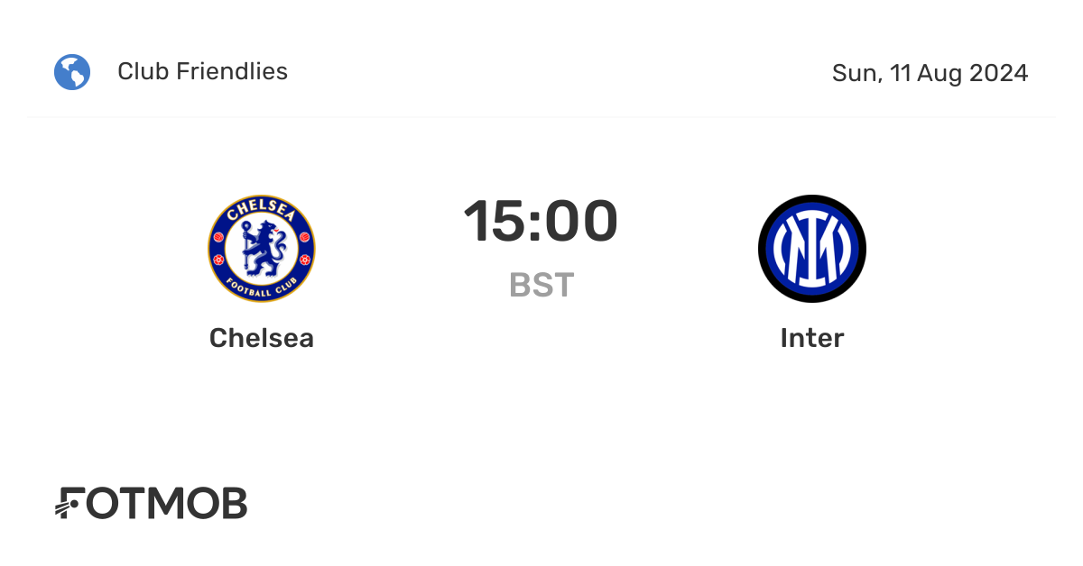 Chelsea vs Inter - live score, predicted lineups and H2H stats