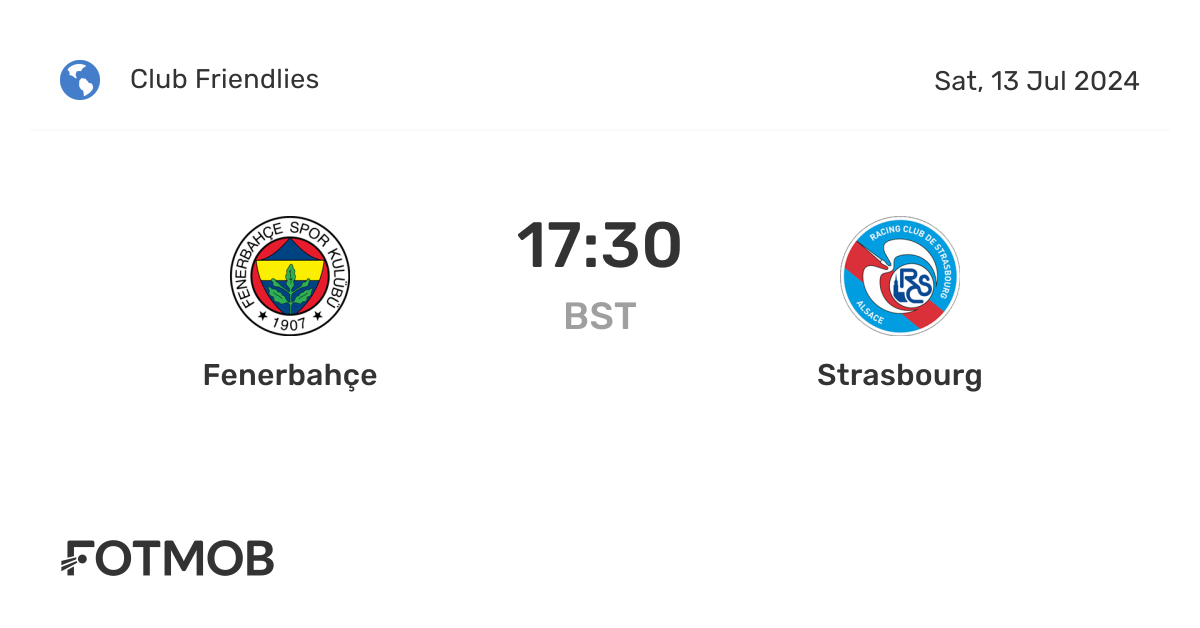 Fenerbahçe vs Strasbourg - live score, predicted lineups and H2H stats