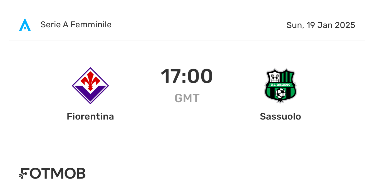 Fiorentina vs Sassuolo - ライブスコア、予想されるラインナップ、対戦成績