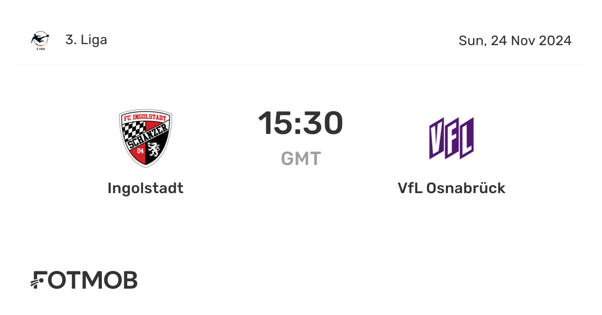 Ingolstadt vs VfL Osnabrück - live score, predicted lineups and H2H stats