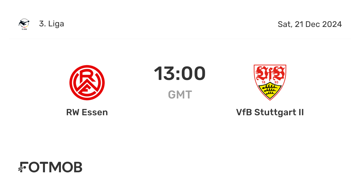 RW Essen vs VfB Stuttgart II - live score, predicted lineups and H2H stats