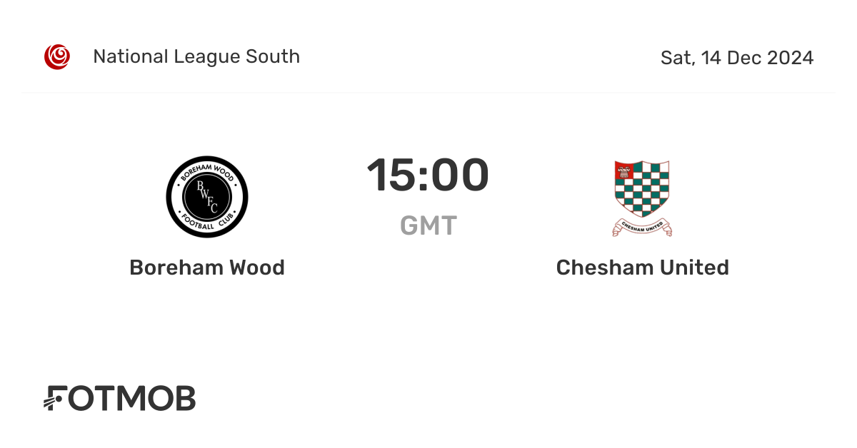 Boreham Wood vs Chesham United - live score, predicted lineups and H2H ...