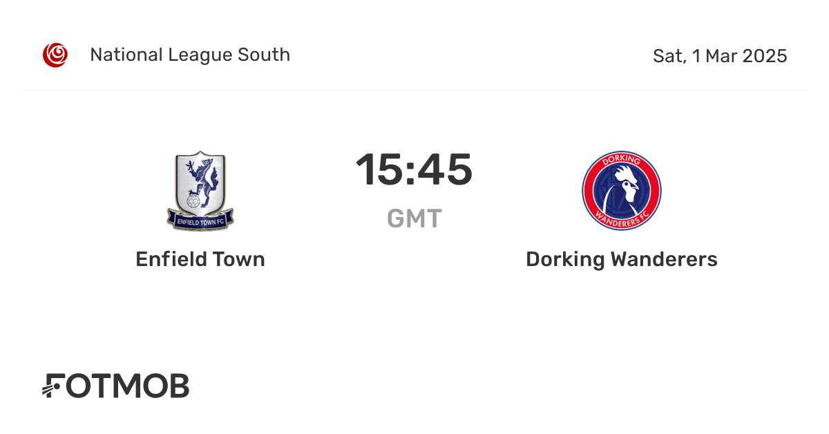 Enfield Town vs Dorking Wanderers - live score, predicted lineups and ...