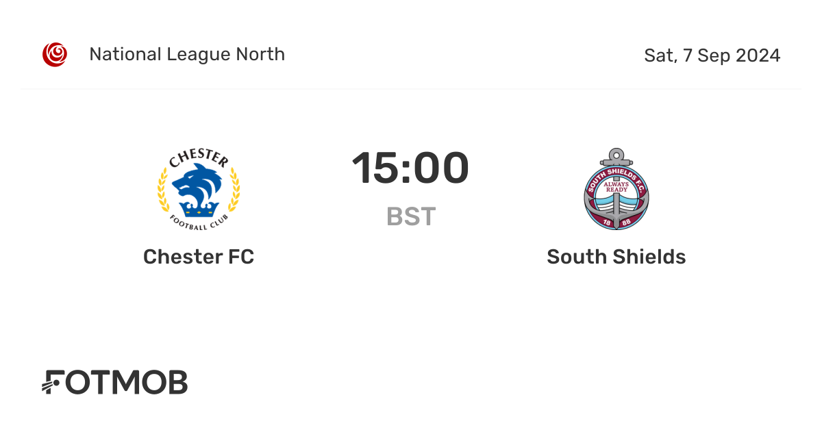 Chester FC vs South Shields - live score, predicted lineups and H2H stats