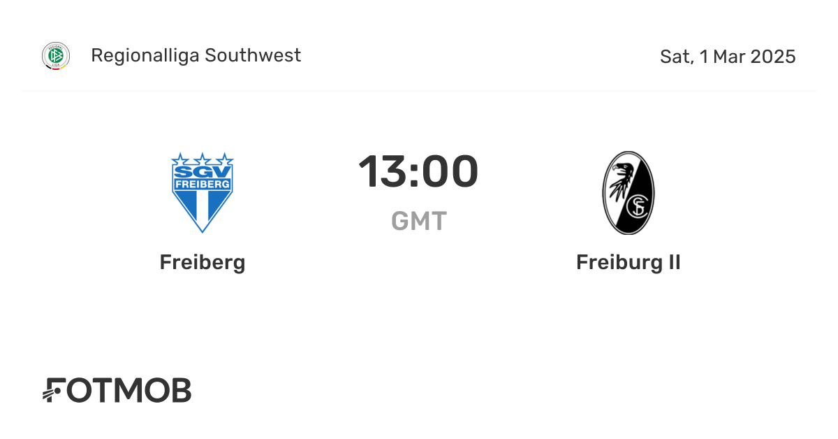 Freiberg vs Freiburg II - live score, predicted lineups and H2H stats