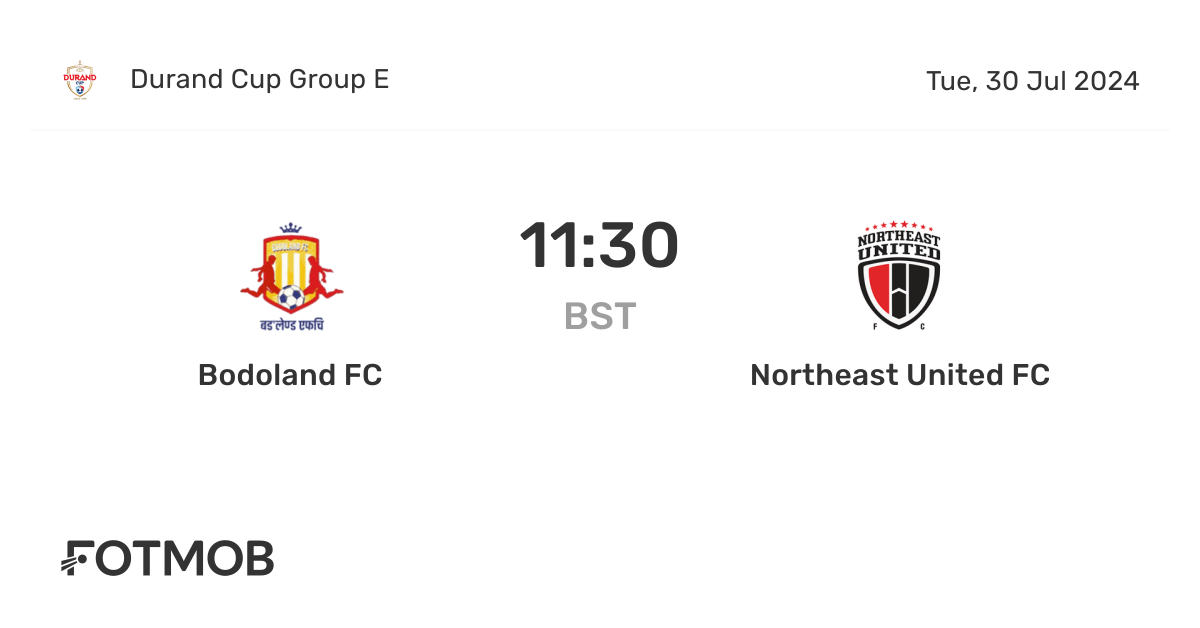 Bodoland FC vs Northeast United FC - live score, predicted lineups and H2H stats