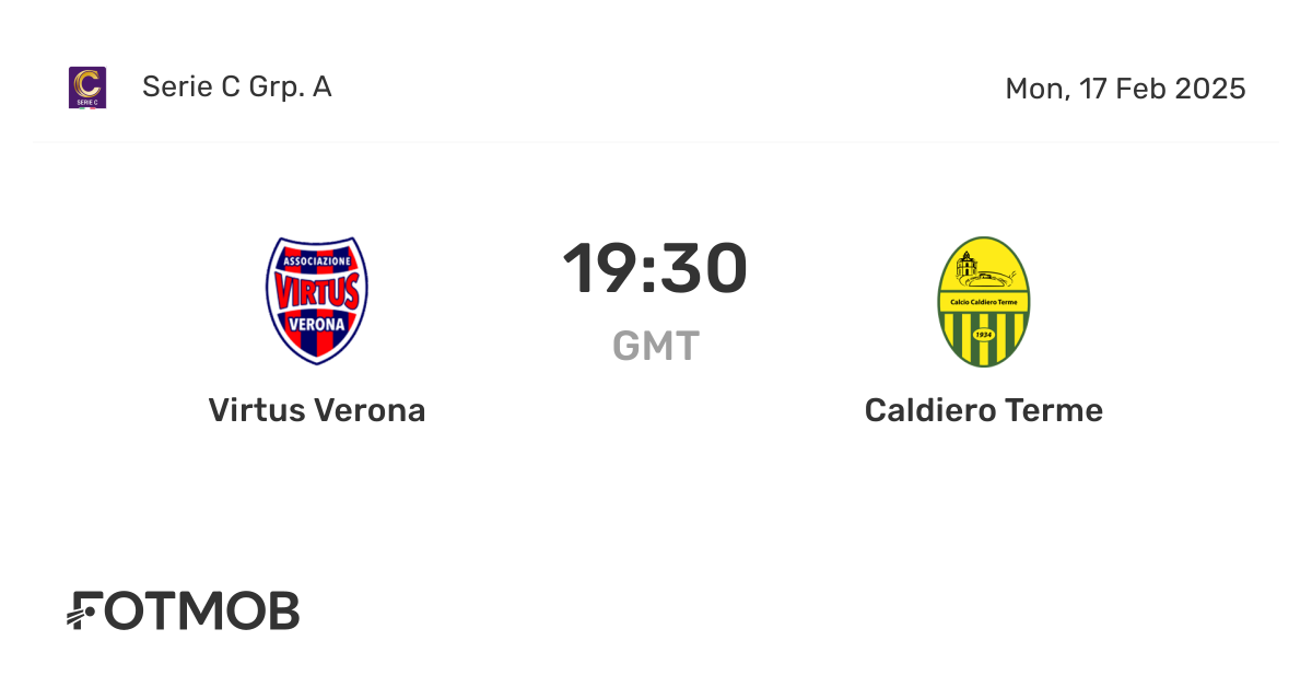 Virtus Verona vs Caldiero Terme - live score, predicted lineups and H2H ...