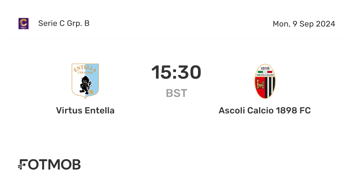 Virtus Entella vs Ascoli Calcio 1898 FC - marcador en vivo, alineaciones previstas y ...