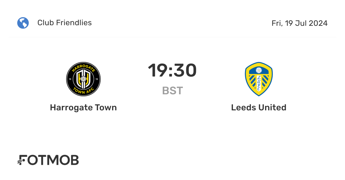 Harrogate Town vs Leeds United - live score, predicted lineups and H2H ...