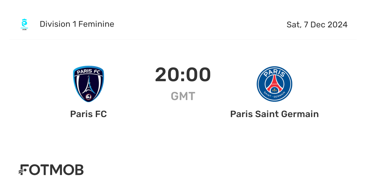 Paris FC vs Paris Saint Germain - live score, predicted lineups and H2H ...