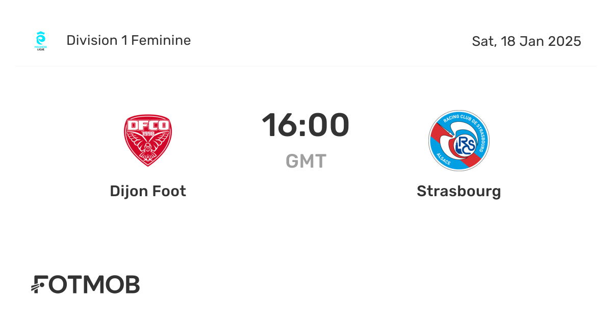 Dijon Foot vs Strasbourg - live score, predicted lineups and H2H stats