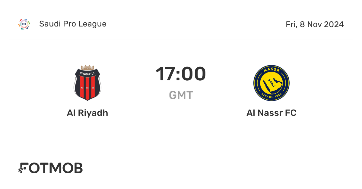 Al Riyadh x Al Nassr FC - placar ao vivo, escalações prováveis e ...