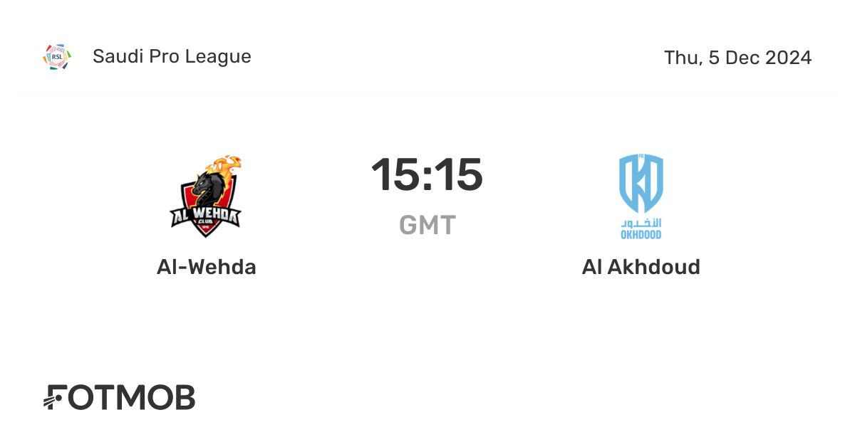 Al-Wehda vs Al Akhdoud - live score, predicted lineups and H2H stats