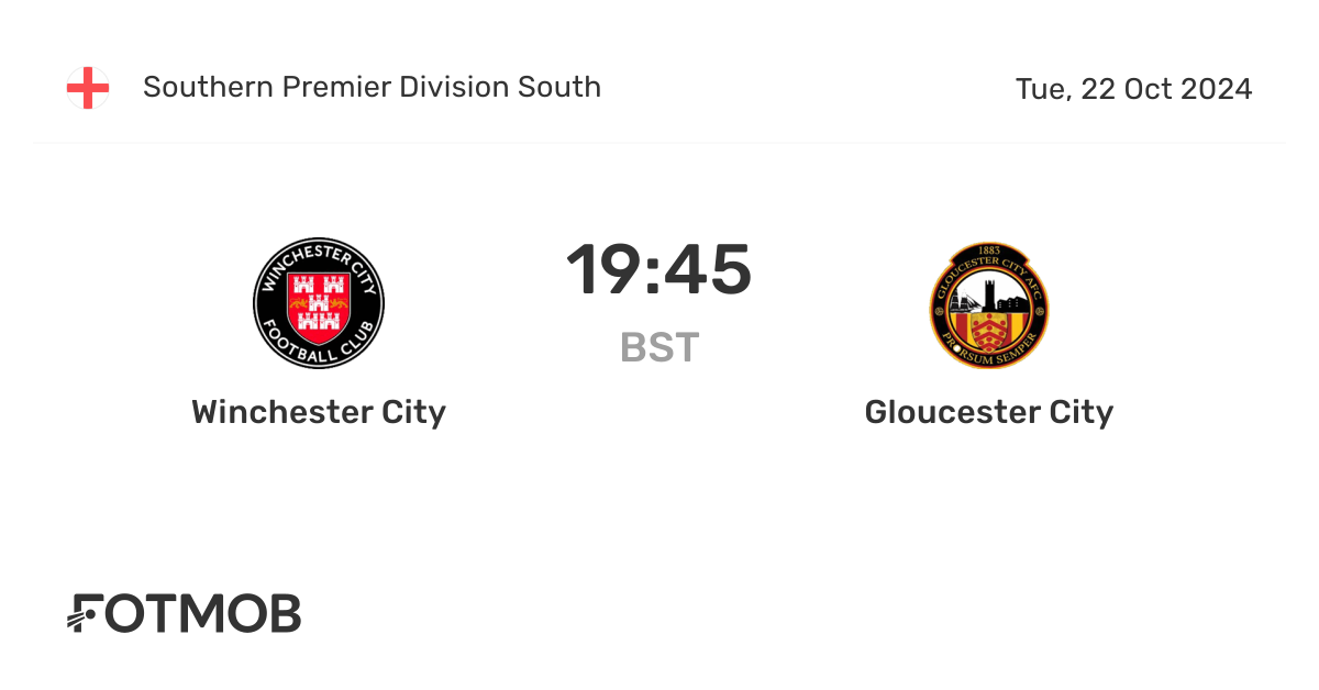 Winchester City vs Gloucester City - live score, predicted lineups and ...