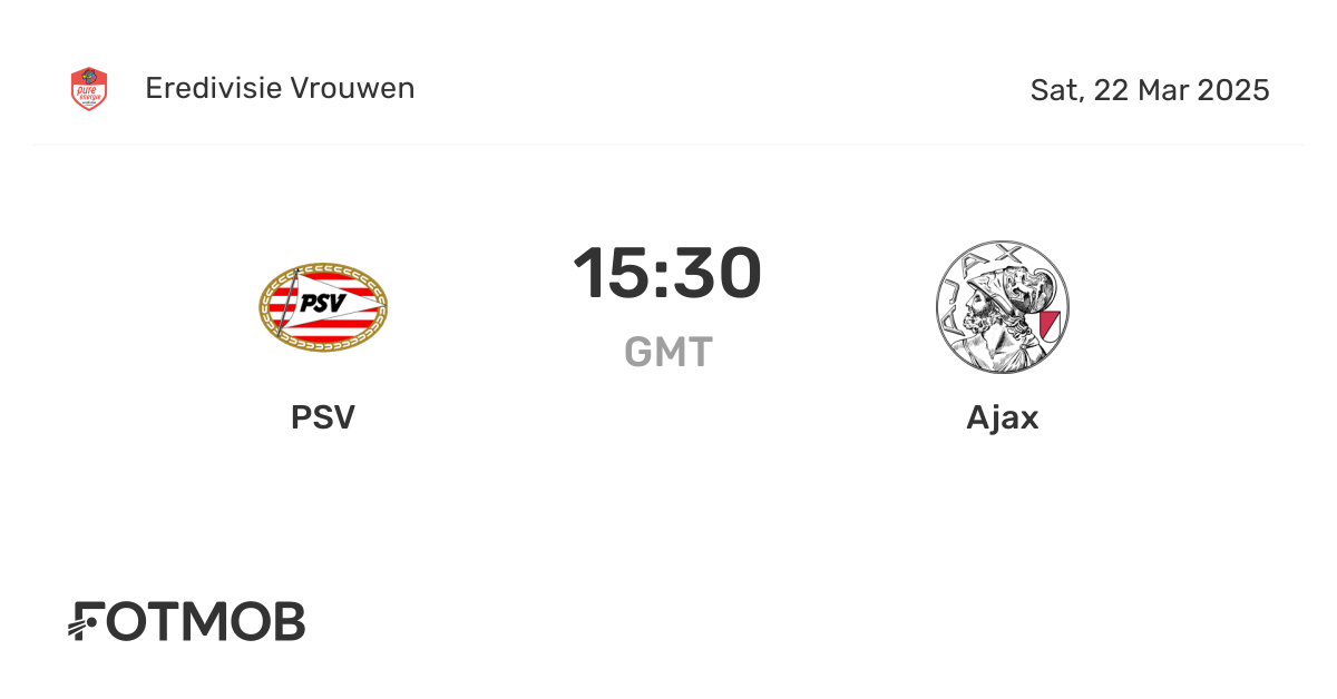 PSV vs Ajax - live score, predicted lineups and H2H stats