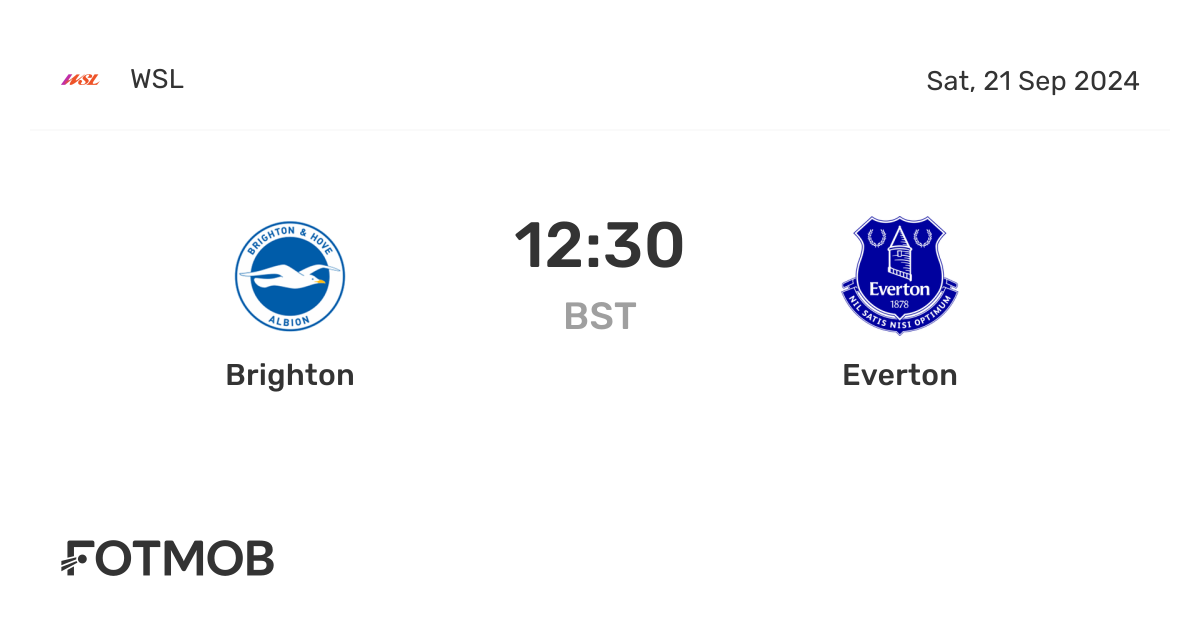 Brighton vs Everton - live score, predicted lineups and H2H stats