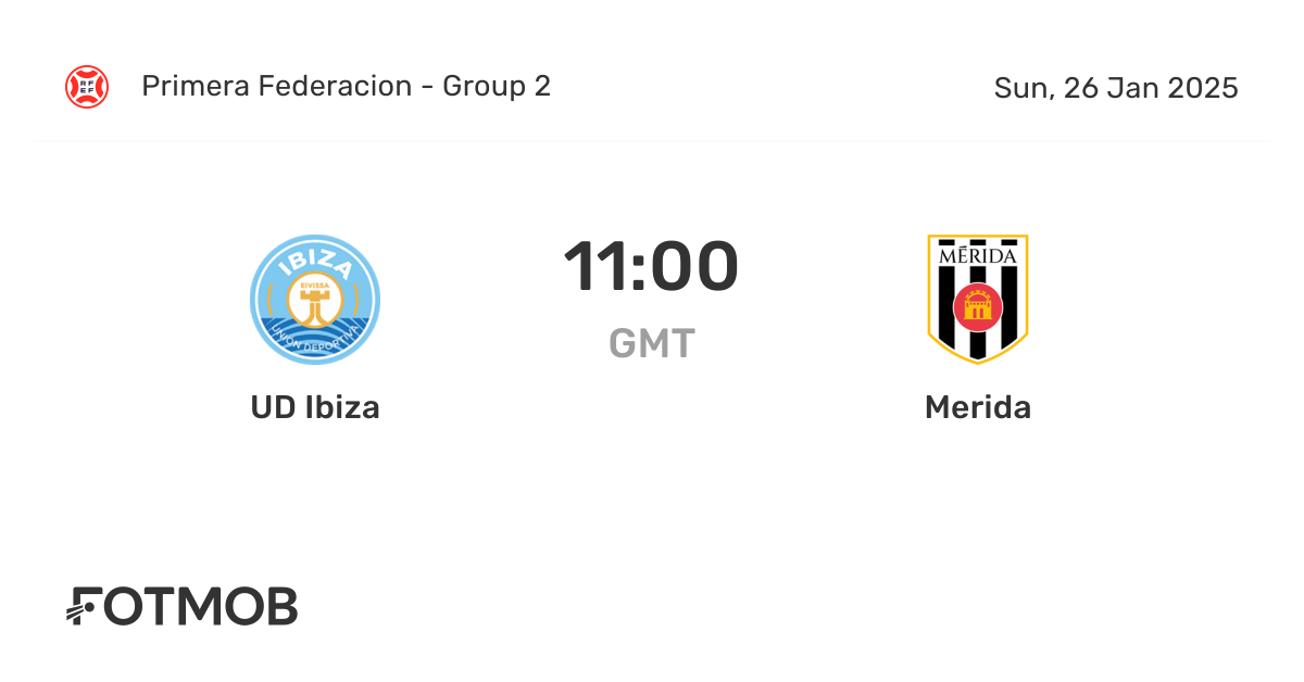 UD Ibiza vs Merida - live score, predicted lineups and H2H stats