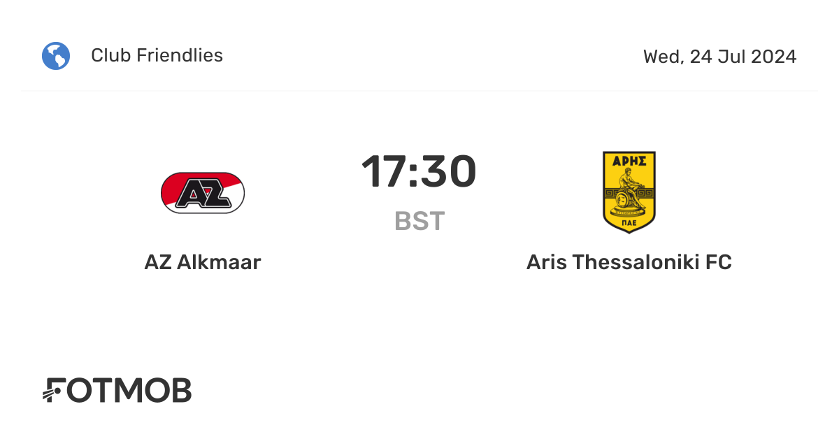 AZ Alkmaar vs Aris Thessaloniki FC - live score, predicted lineups and ...