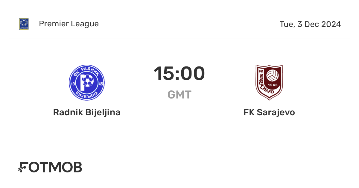Radnik Bijeljina vs FK Sarajevo - live score, predicted lineups and H2H stats