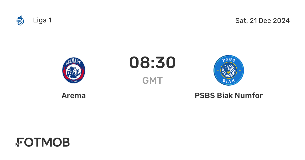 Arema vs PSBS Biak Numfor - marcador en vivo, alineaciones previstas y ...