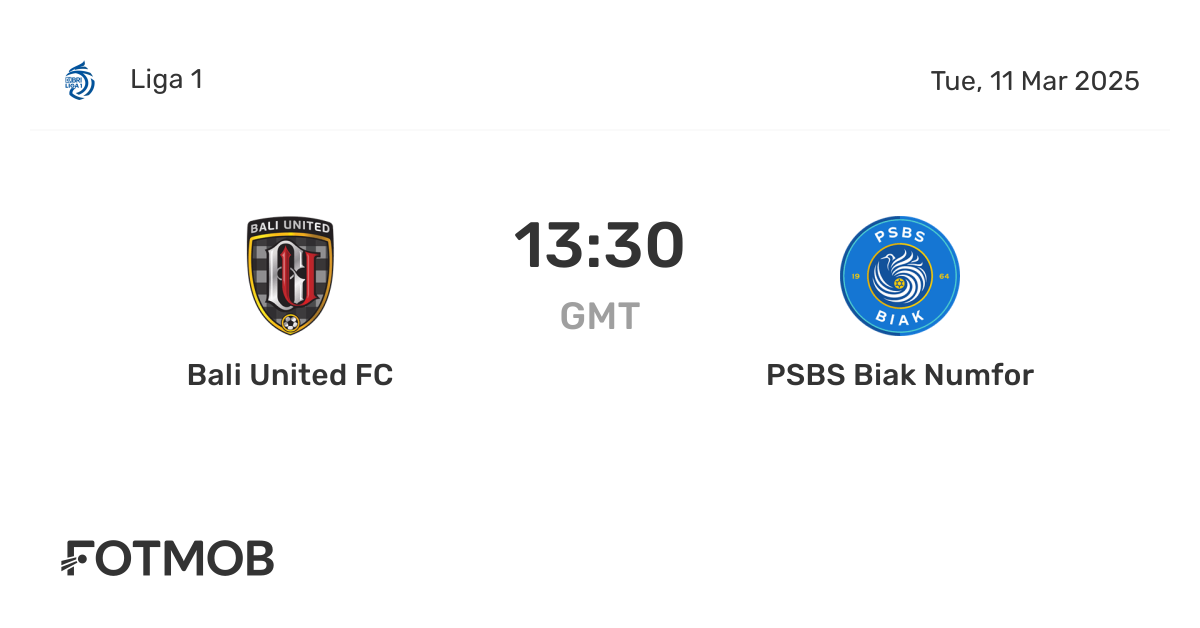 Bali United FC vs PSBS Biak Numfor - live score, predicted lineups and ...