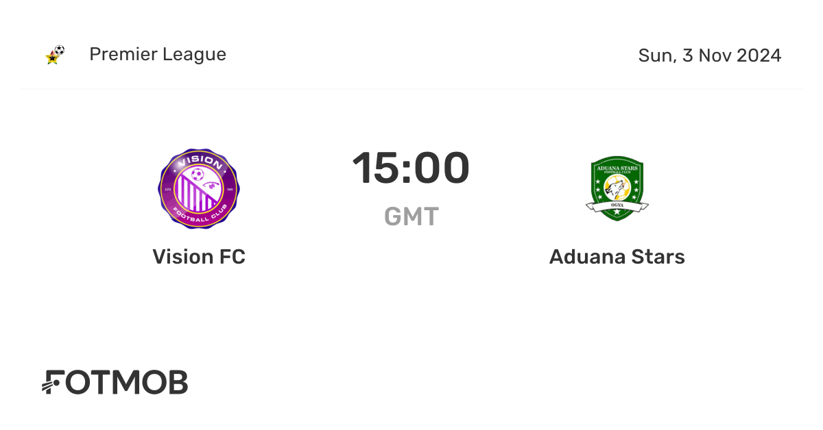 Vision FC vs Aduana Stars - live score, predicted lineups and H2H stats