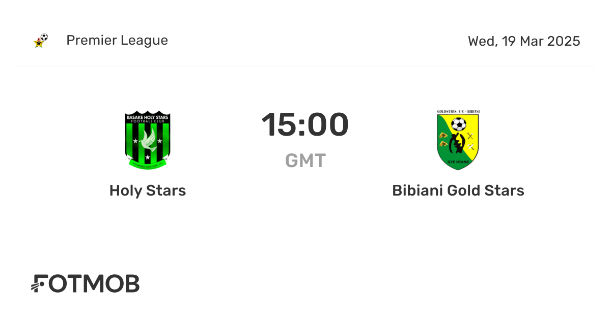 Holy Stars vs Bibiani Gold Stars - live score, predicted lineups and ...