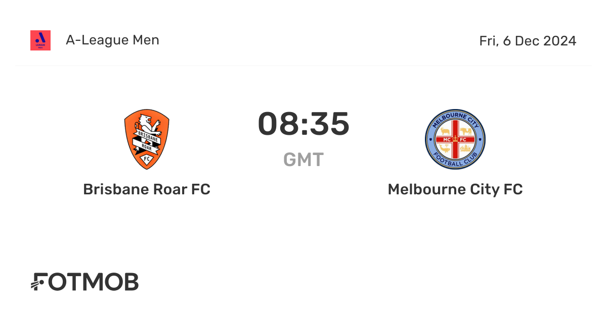 Brisbane Roar FC x Melbourne City FC - placar ao vivo, escalações ...