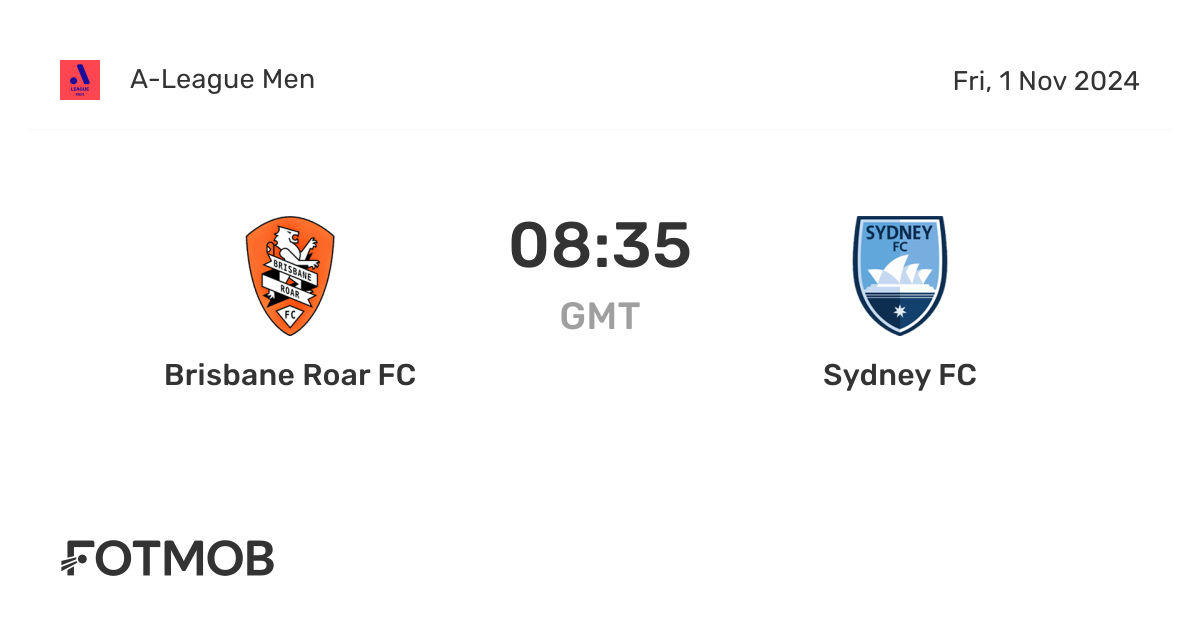 Brisbane Roar FC vs Sydney FC - live score, predicted lineups and H2H stats
