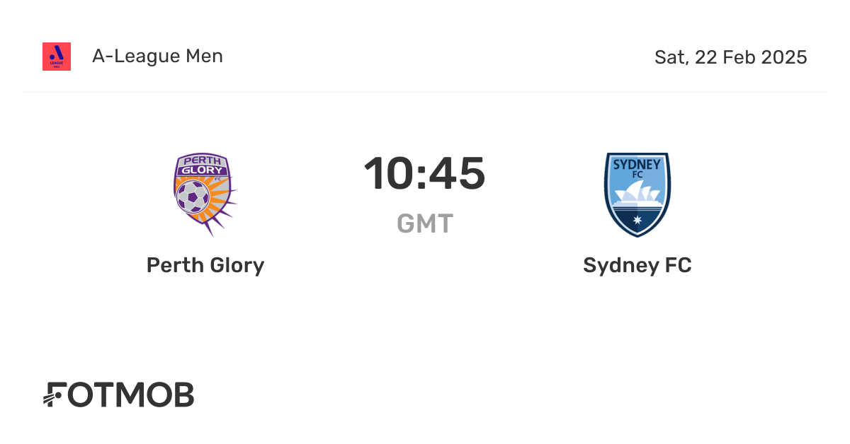 Perth Glory vs Sydney FC - live score, predicted lineups and H2H stats