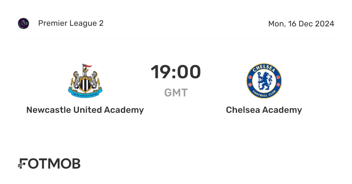 Newcastle United Academy vs Chelsea Academy - live score, predicted ...