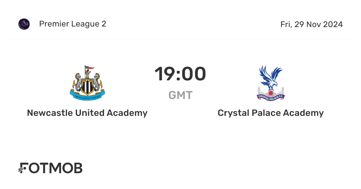 Newcastle United Academy vs Crystal Palace Academy - live score ...