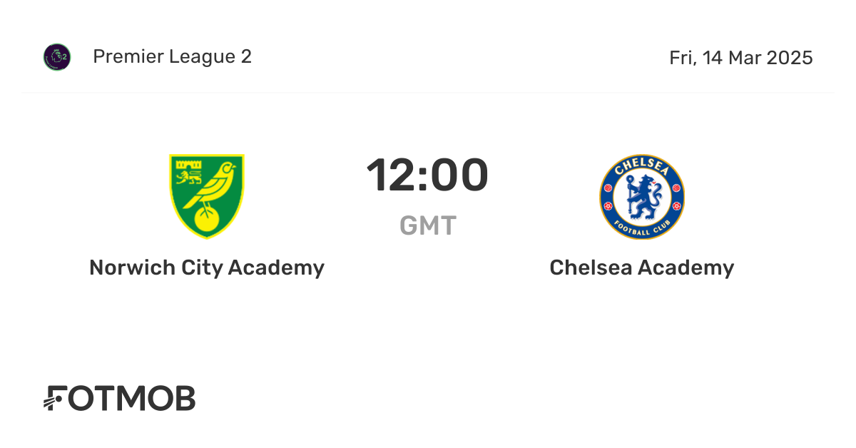 Norwich City Academy vs Chelsea Academy - live score, predicted lineups ...